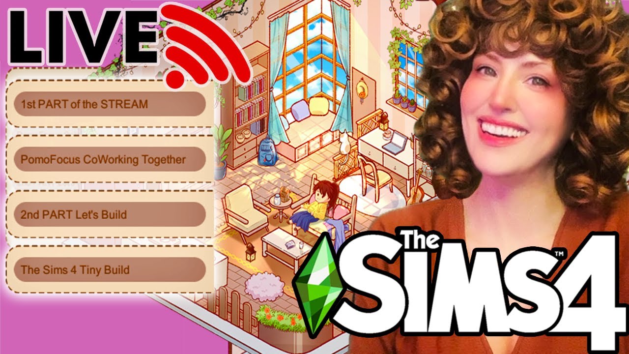 🌈💕🍅PomoFocus Co-Work/Study 45/10| 2ndPART Tiny Build @TheSims - YouTube