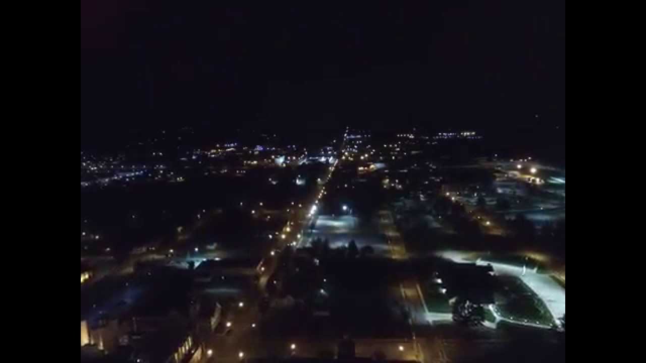 Orrville Ohio from the Sky at Night - YouTube