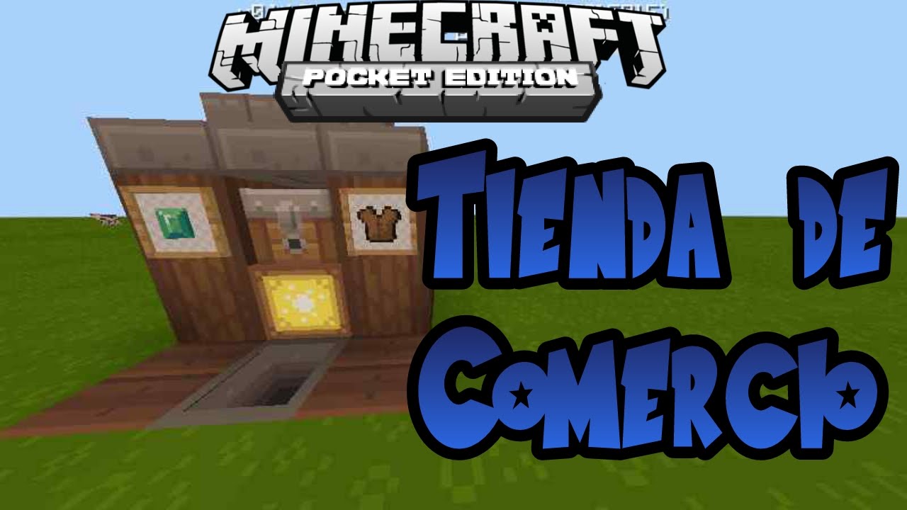 Como hacer una tienda de comercio en Minecraft PE ~Mecanismos en ...