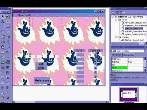 Lottery Machine Code Tutorial - Visual Basic - Year 2000 - YouTube