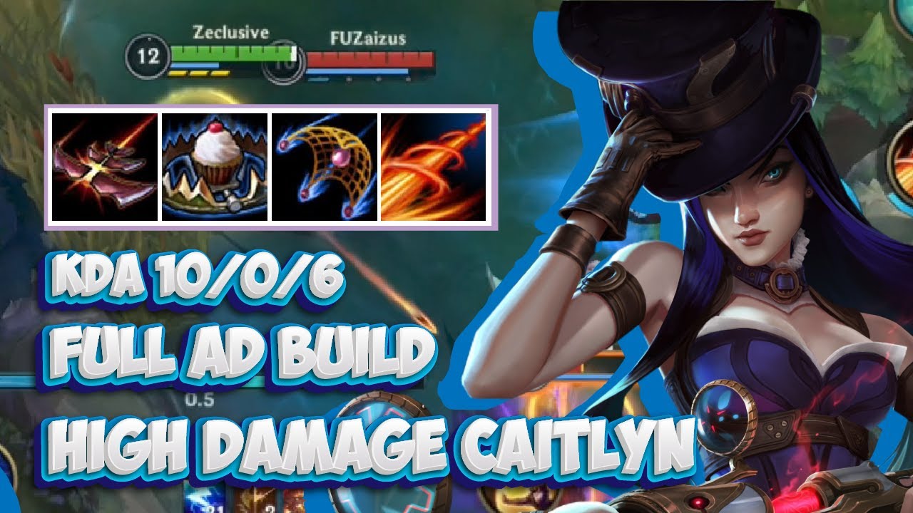 10 KILL !! FULL AD BUILD HIGH DAMAGE CAITLYN GAMEPLAY / WILD RIFT ...