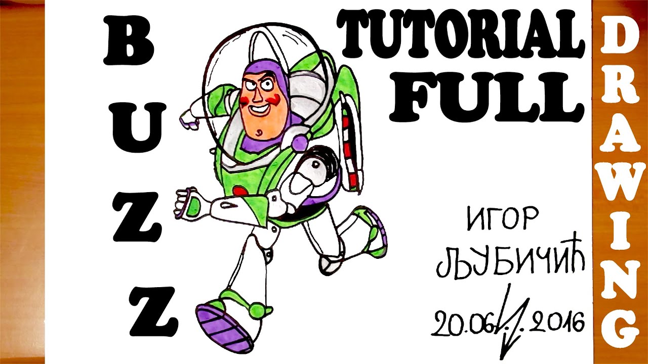 How to Draw Buzz Lightyear From Toy Story Step by Step Easy and color ...