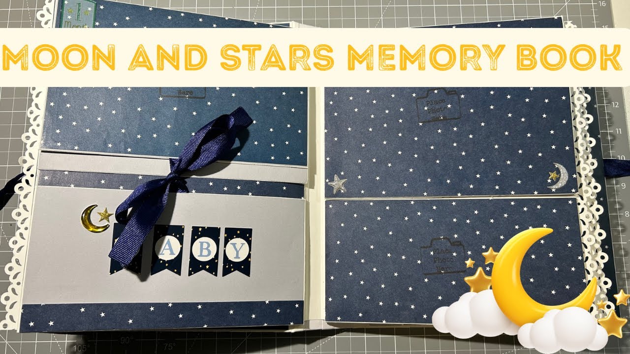 Moons and Stars Memory Book for Baby Boy's 1st Year (8 x 10, Portrait ...
