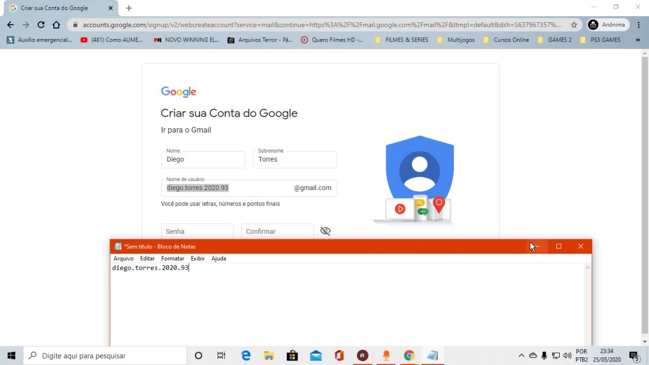 Como Criar Email Do Gmail - YouTube