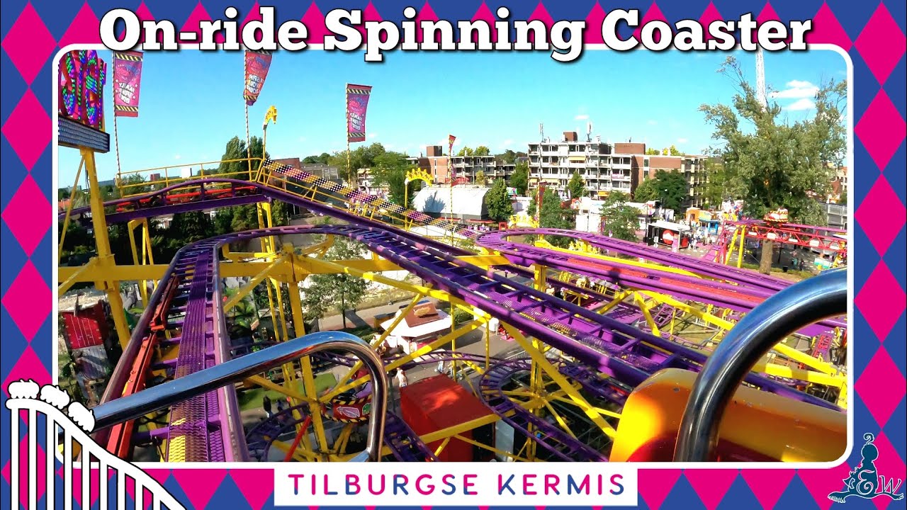 [Tilburgse Kermis 2023] On-ride Spinning Coaster (4K) - YouTube