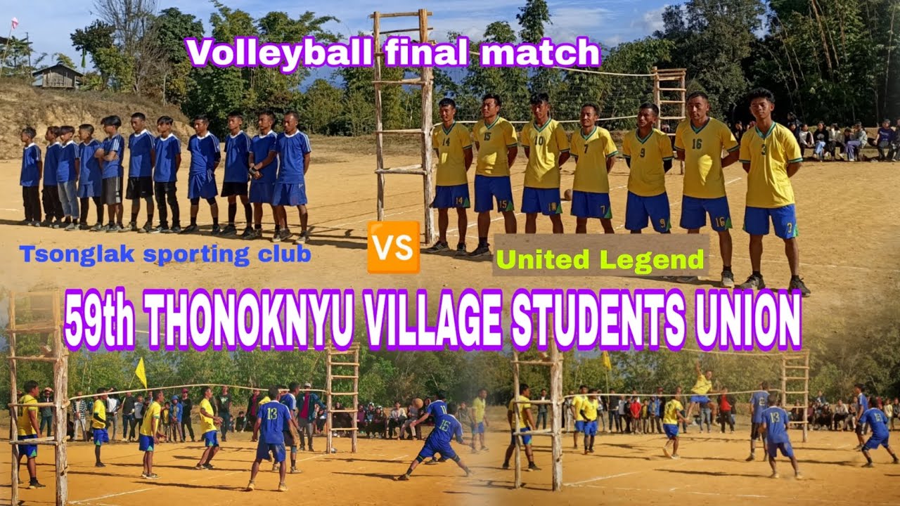 59th TVSU Volleyball final match United legend vs Tsonglak sporting ...