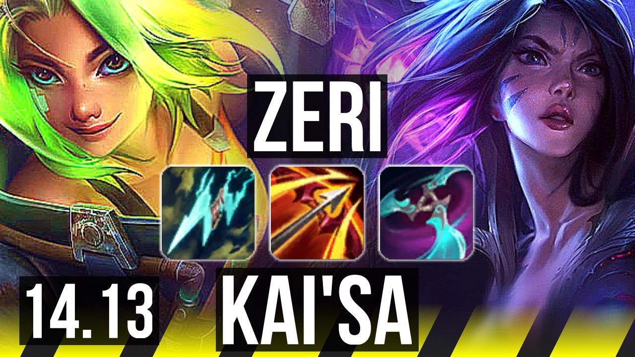 ZERI & Thresh vs KAI'SA & Annie (ADC) | 8 solo kills, 68% winrate ...
