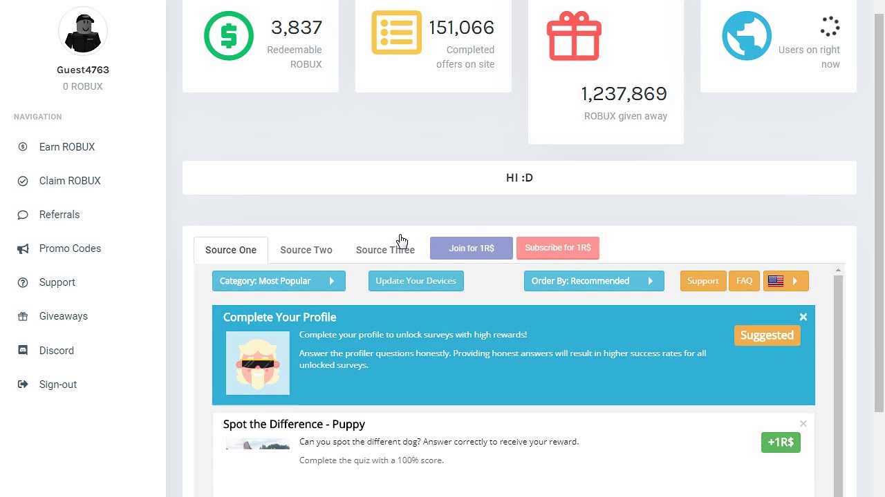 *NEW ROBUX PROMOCODE IN RBXOFFERS 2019* - YouTube