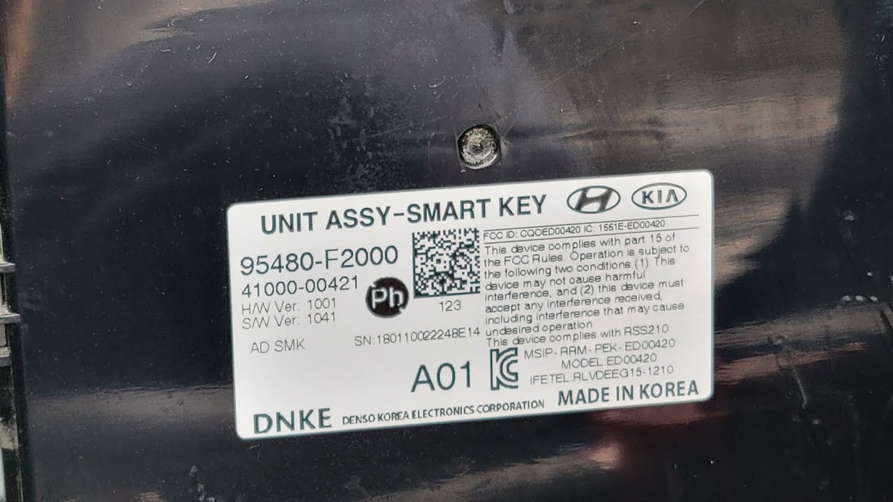 2018 Hyundai Elantra RKE Smart Key Module Location and Removal - YouTube