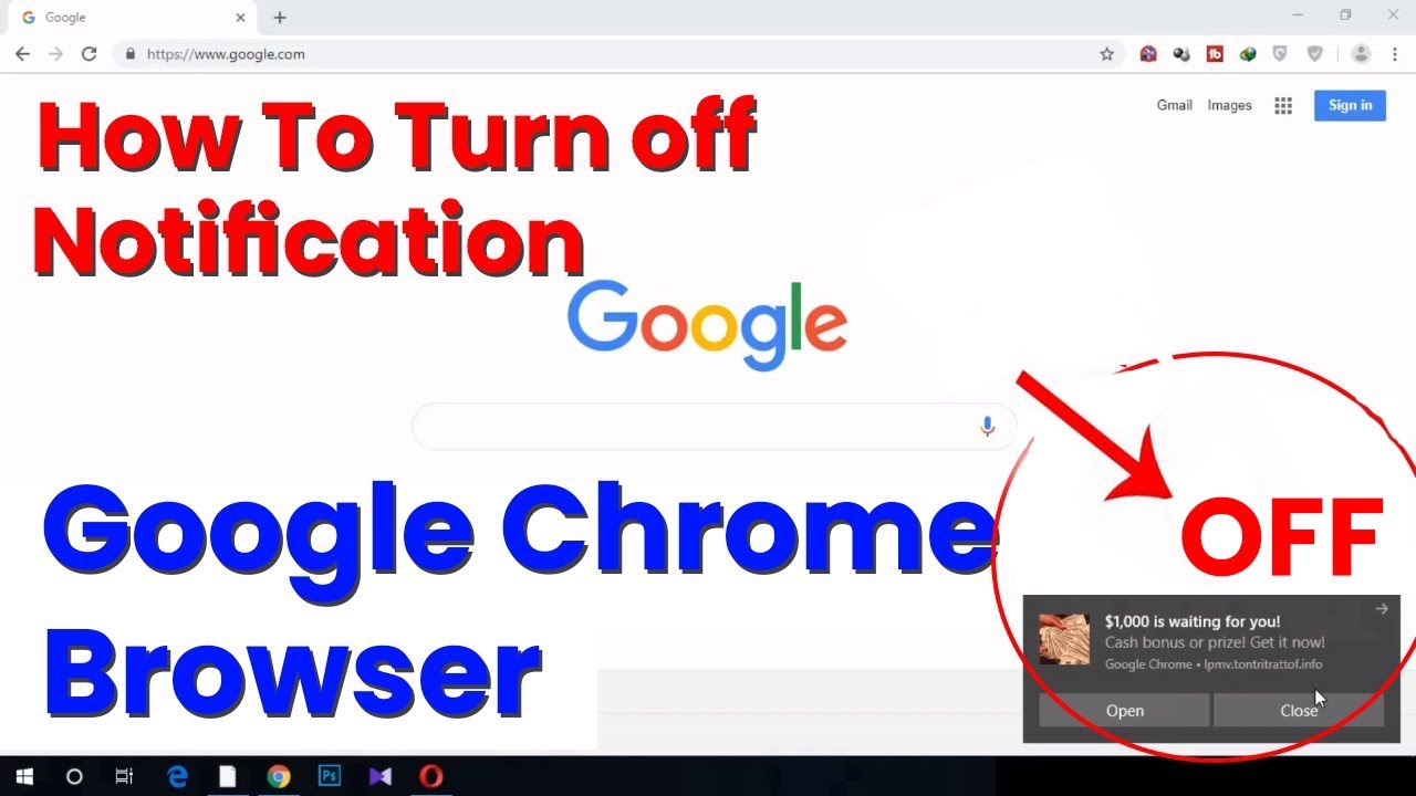 How to stop notifications on chrome in pc 2023 | How to turn off ...