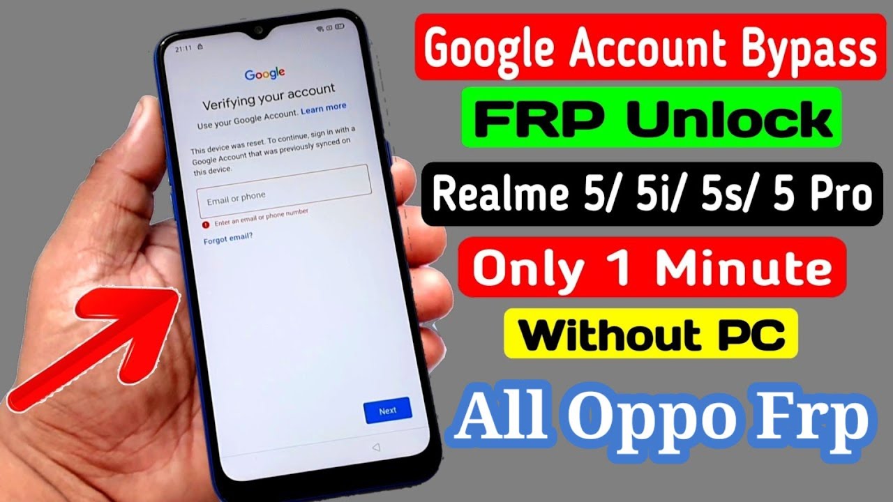 How to Bypass Frp Realme 5i and all oppo Frp - YouTube