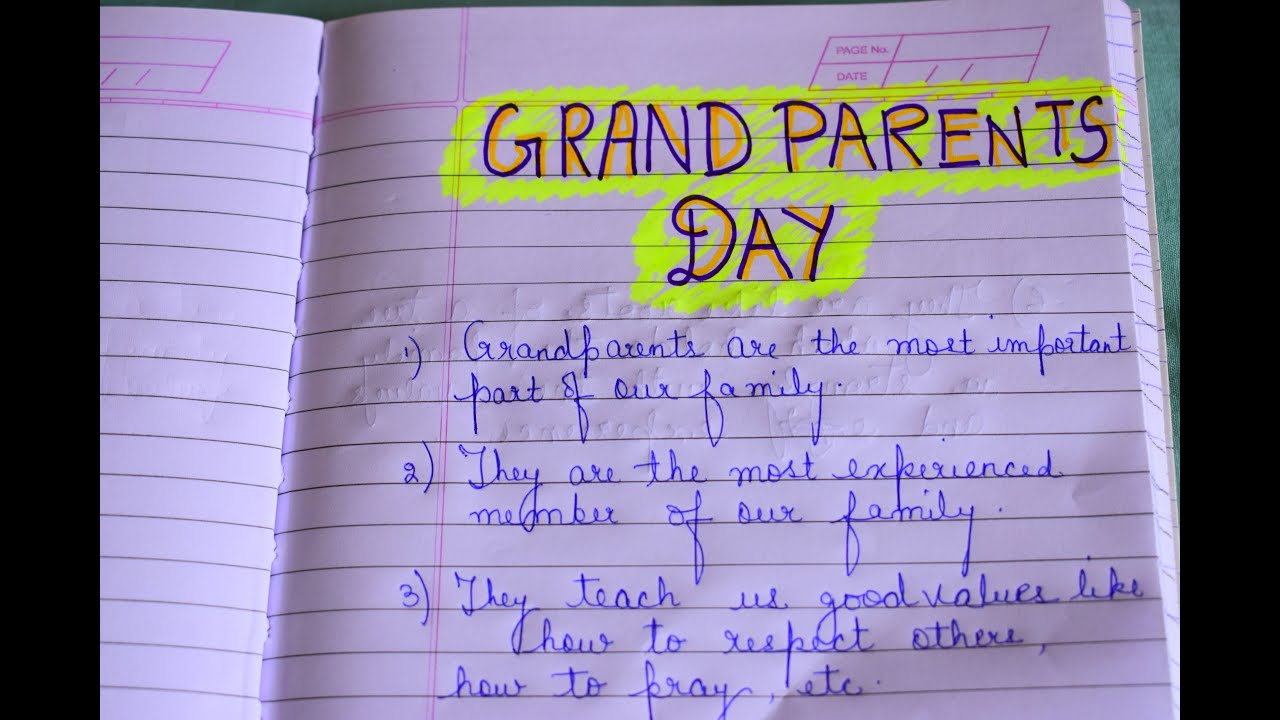 Essay On Grandparents Day For Kids English Essay On My Loving