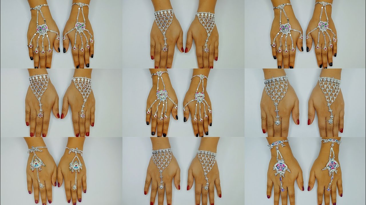 Single Finger Silver Hathphool Design With Price || Chandi Ki Behad ...