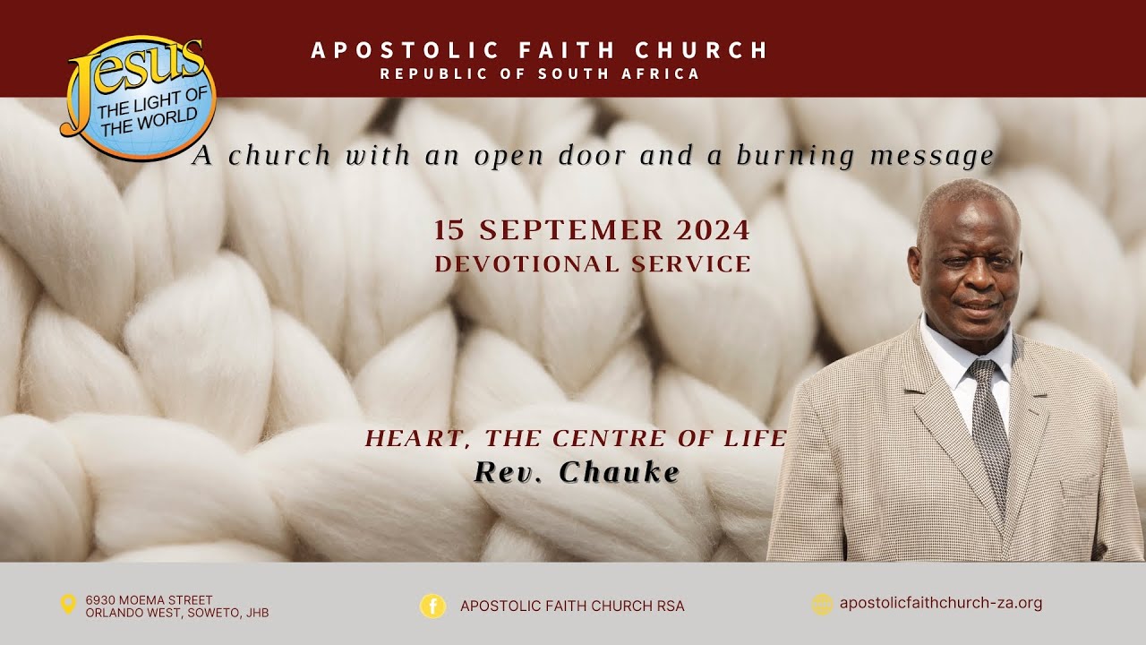 2024.09.15 | Devotional Service 10H30 | By Pastor Chauke |HEART, THE ...