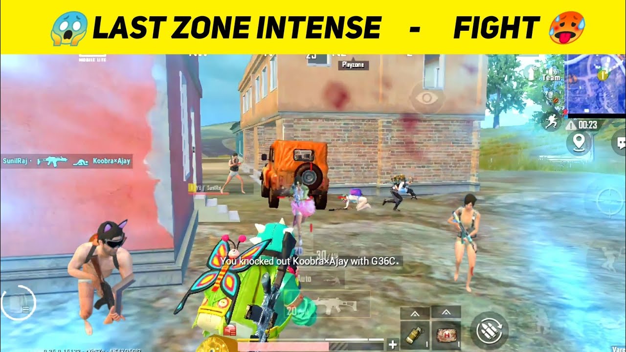 🤯 Last Zone Intense Fight In Pubg Lite | Pubg Mobile Lite Solo Vs Squad ...