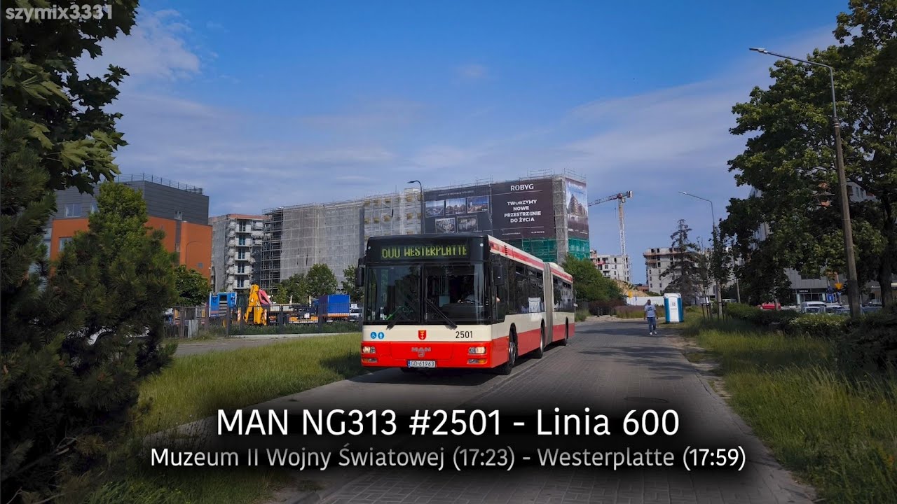 Linia 600 | MAN NG313 #2501 - GAiT Gdańsk - YouTube