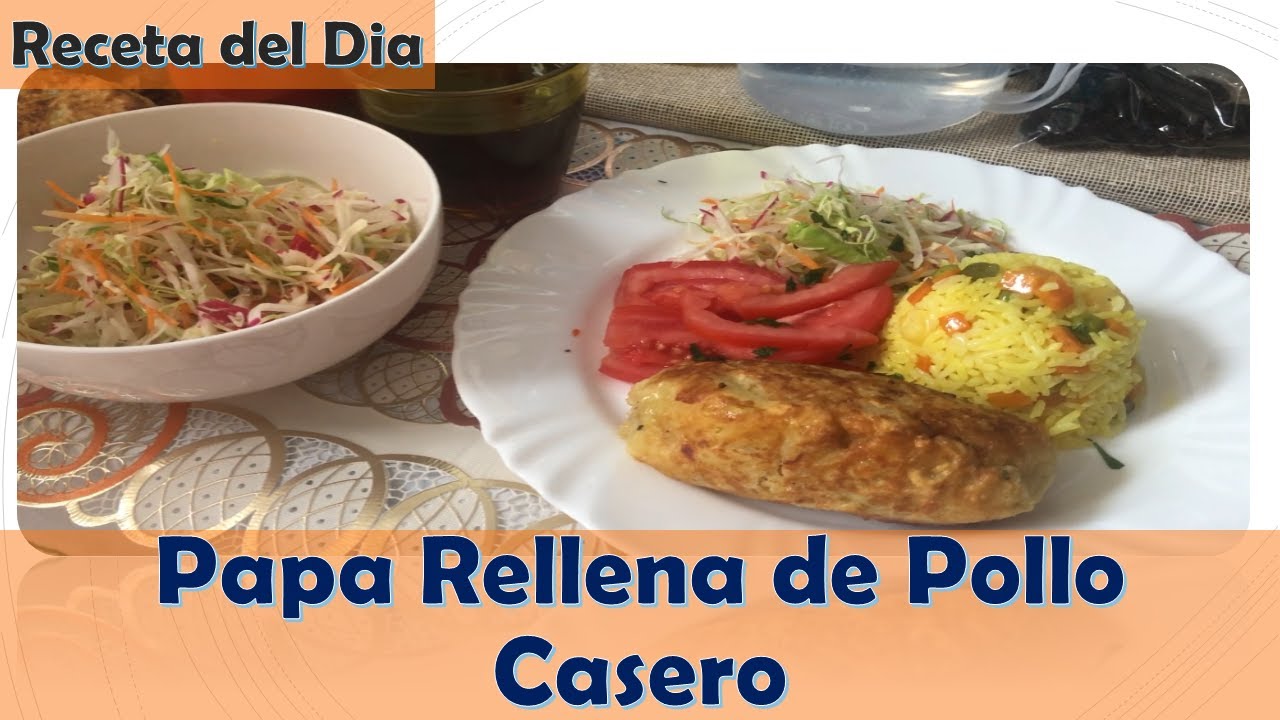 Papa Rellena de Pollo Casero😱 - YouTube