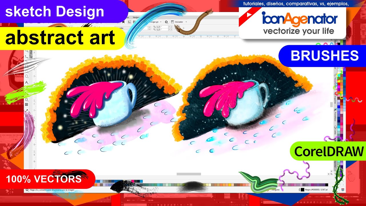 CorelDRAW VECTOR DESIGN . DISEÑO EN VECTORES - YouTube