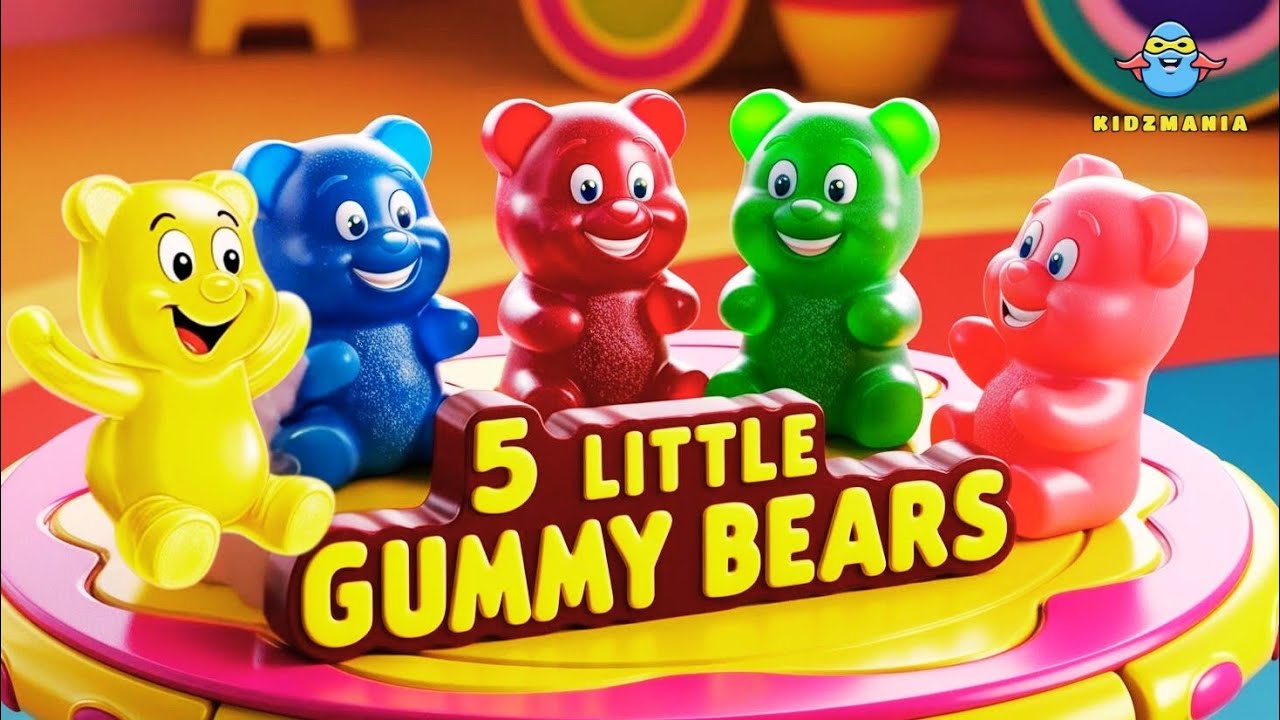 5 Little Gummy Bears | Nursery Rhymes & Kids Songs | Sing-Along ...