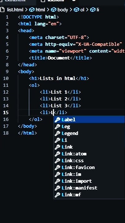 Unordered Lists In Html Ordered Lists In Html Ul Li And Ol Uses