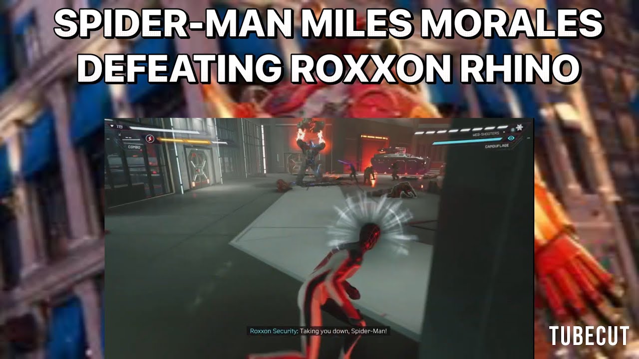 SPIDER-MAN MILES MORALES: DEFEATING ROXXON RHINO - YouTube