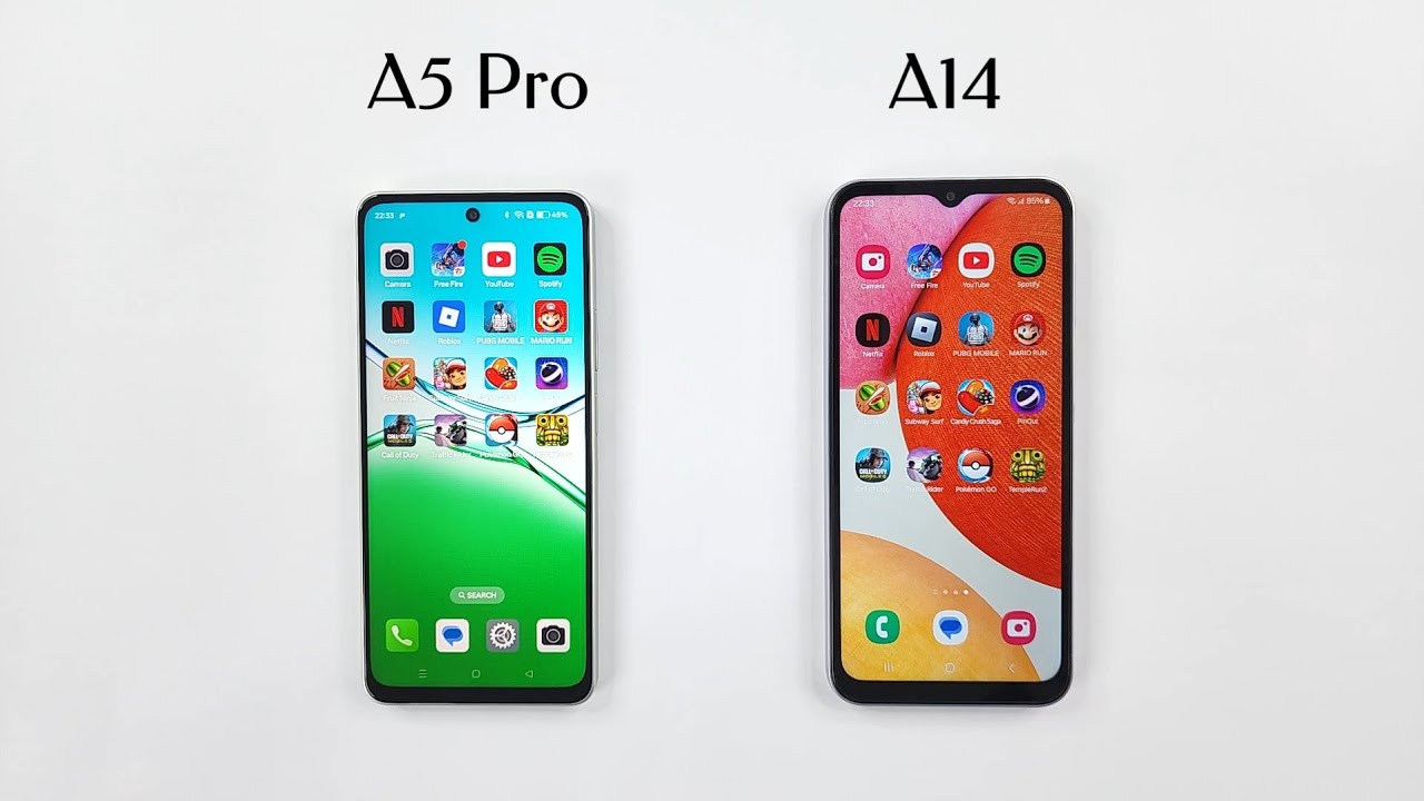 Samsung A14 vs Oppo A5 Pro Speed Test & Comparison - YouTube