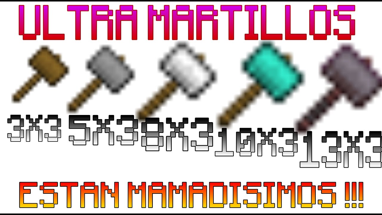 MARTILLOS MOD ( ADDON ) PARA MINECRAFT PE Y BEDROCK - YouTube
