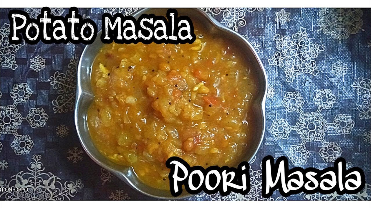 உருளைக்கிழங்கு மசாலா| Potato masala recipe in tamil| poori side dish ...