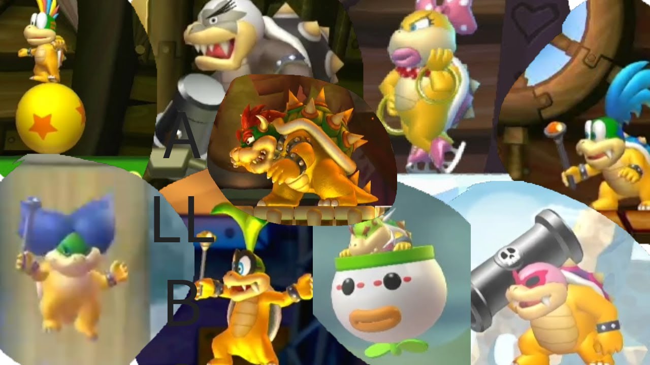 New Super Mario Bros U. Deluxe - All Bosses - YouTube