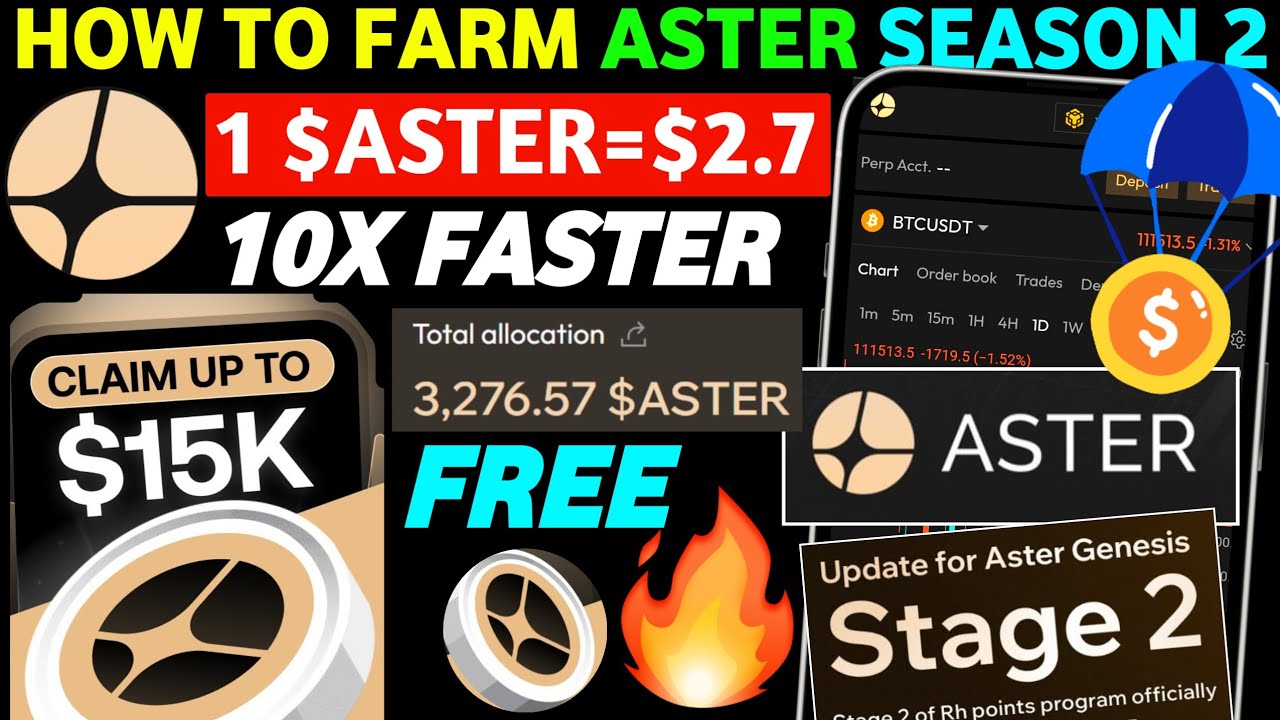 Aster Airdrop Season 2 (+$10,000🚀) | Aster Airdrop New Update | Aster Airdrop Full Guide | Aster ...