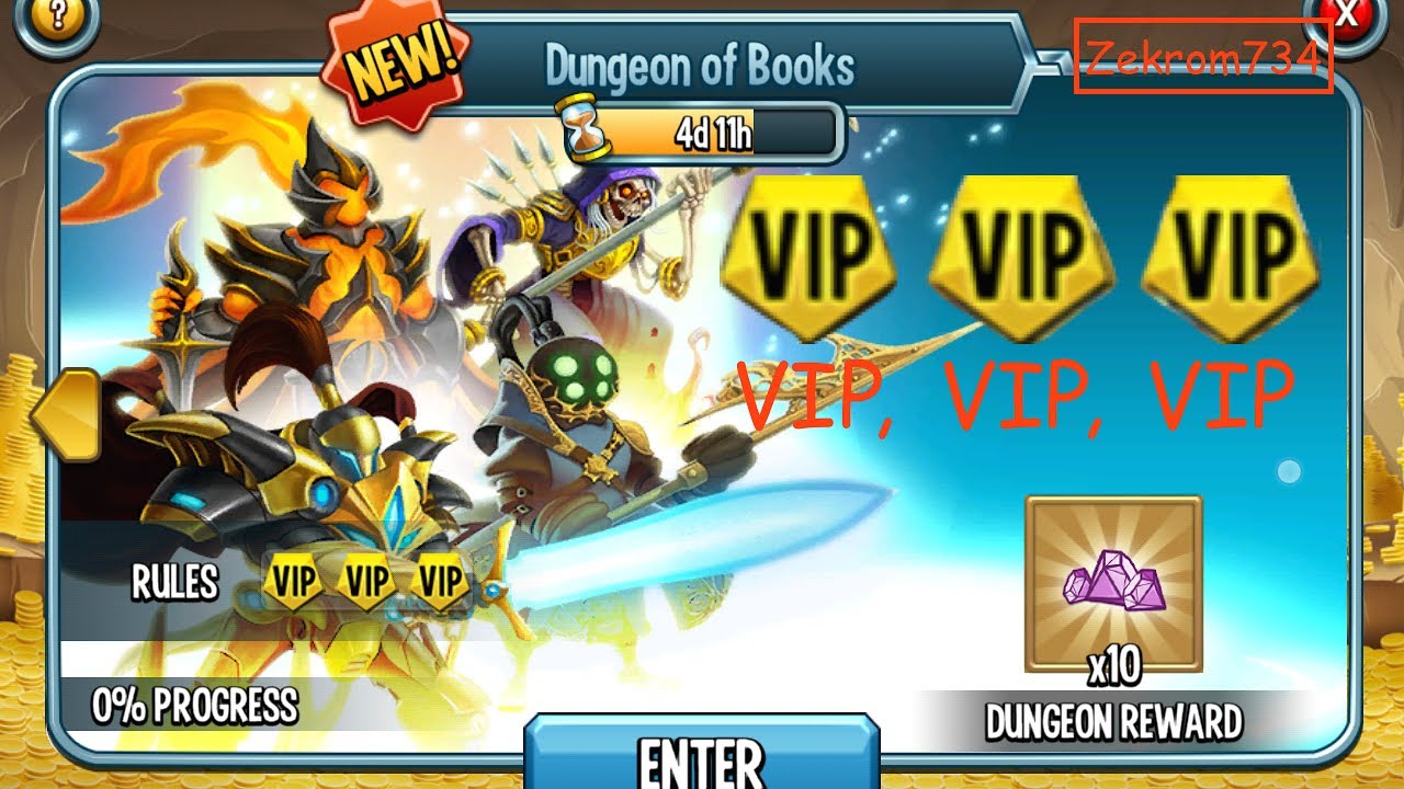 Monster Legends, Book of dungeons, Dungeon rules: VIP, VIP, VIP - YouTube