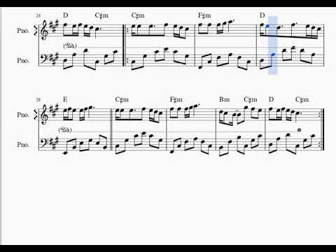 KALBİMİN TEK SAHİBİNE -İREM DERİCİ -PİYANO NOTALARI