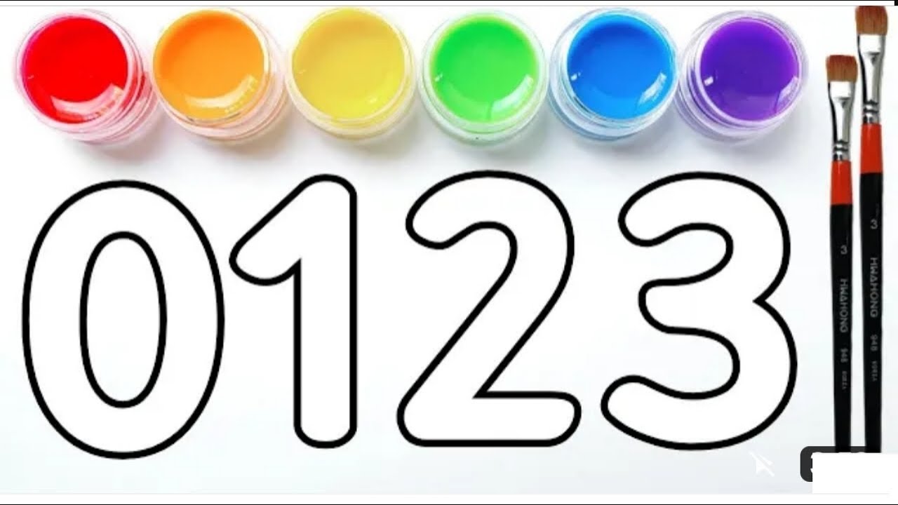 Number Drawing a for 0123 picture | Нарисуй 0123 для детей - YouTube