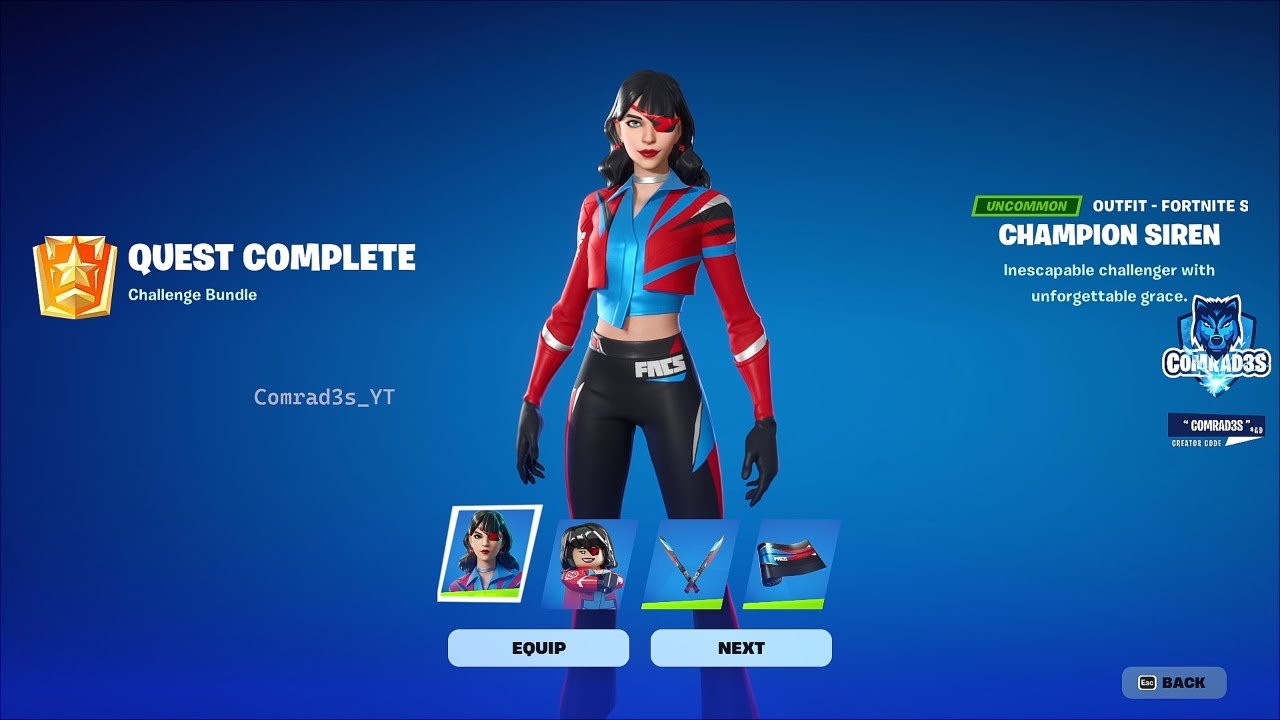 How to get FREE Champion Siren Skin, Pickaxe, Wrap and Back Bling in ...