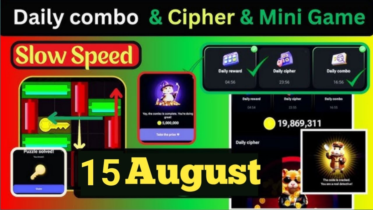 15 Aug; Hamster kombat daily combo | Hamster kombat daily cipher ...