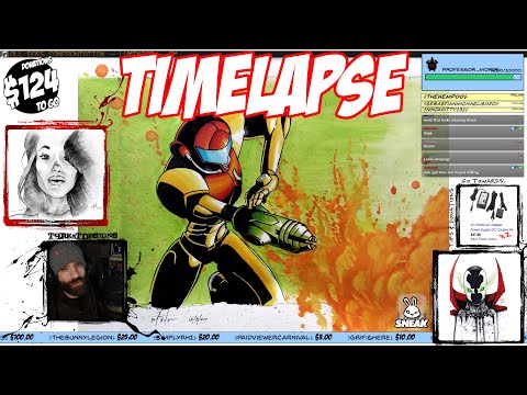 Timelapse Art Stream #116:  Samus Aran - 12/2/20 - ThreatDesigns.tv