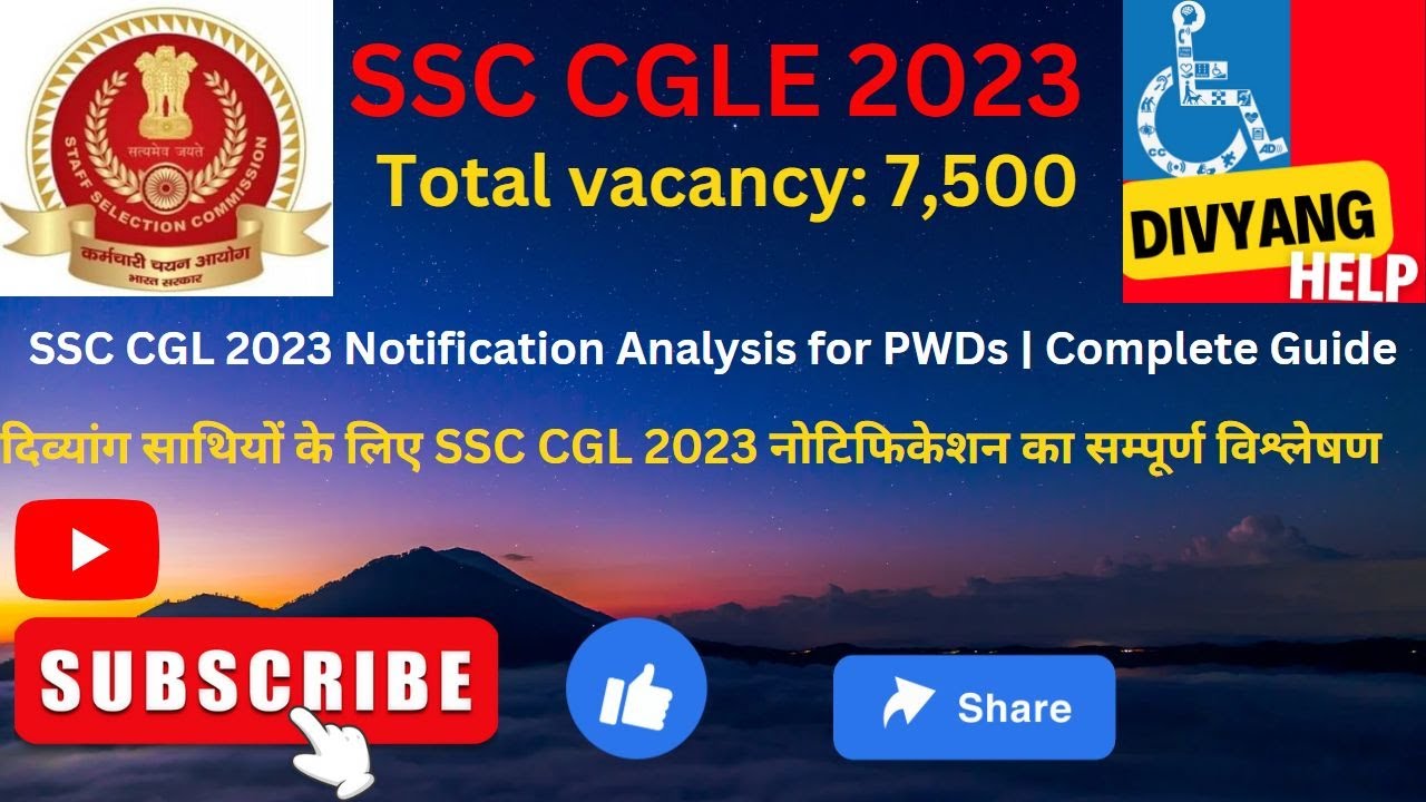 "SSC CGL 2023 Notification Analysis for PWDs | Complete Guide" #ssc # ...
