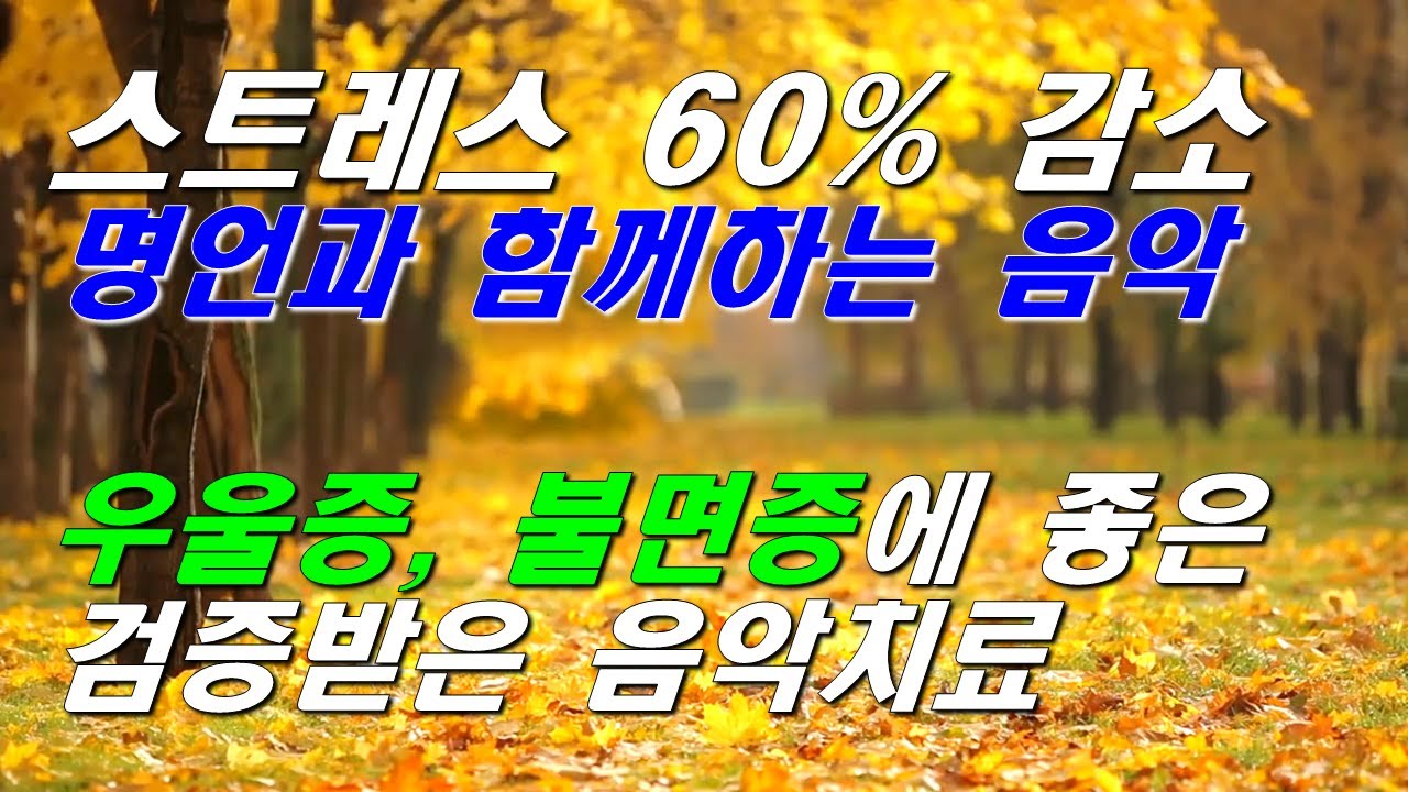명언과 함께하는 잔잔한 수면음악 여성 갱년기 스트레스 해소 음악 잠 잘때 듣는 음악 불면증 치료 음악 수면