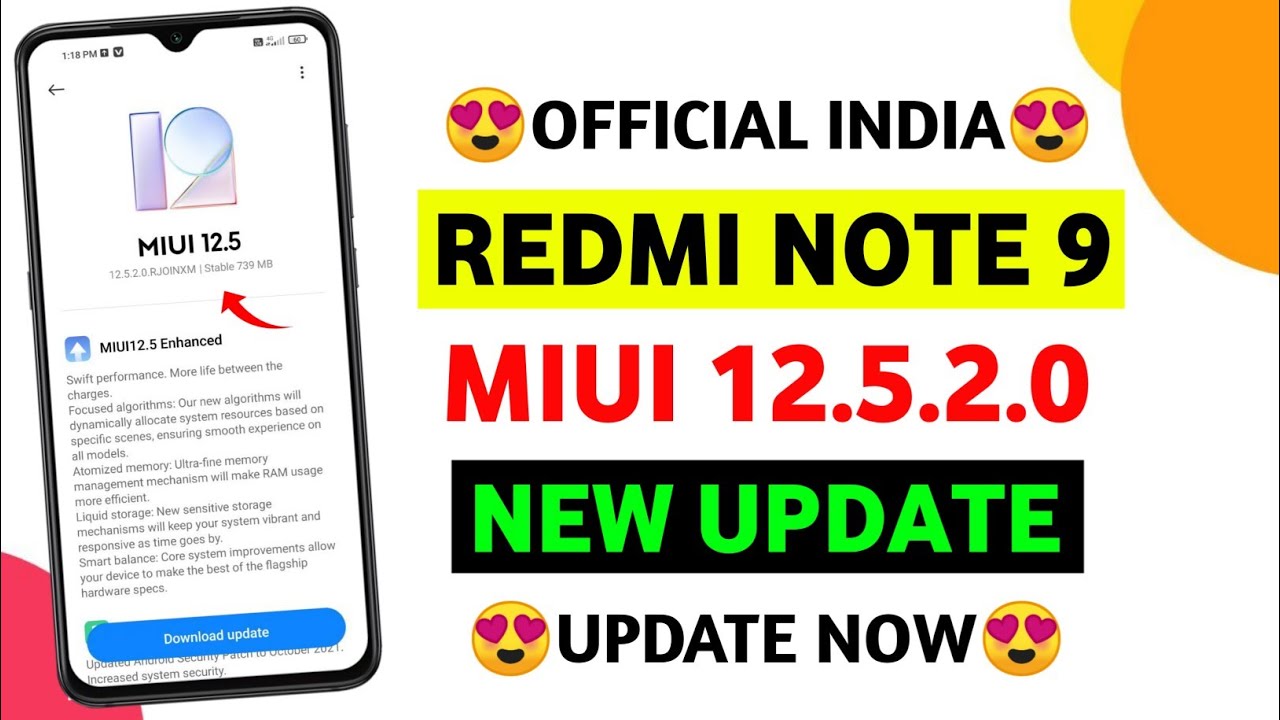 Redmi Note 9 MIUI 12.5.2.0 Enhanced Update | Redmi Note 9 New Update ...