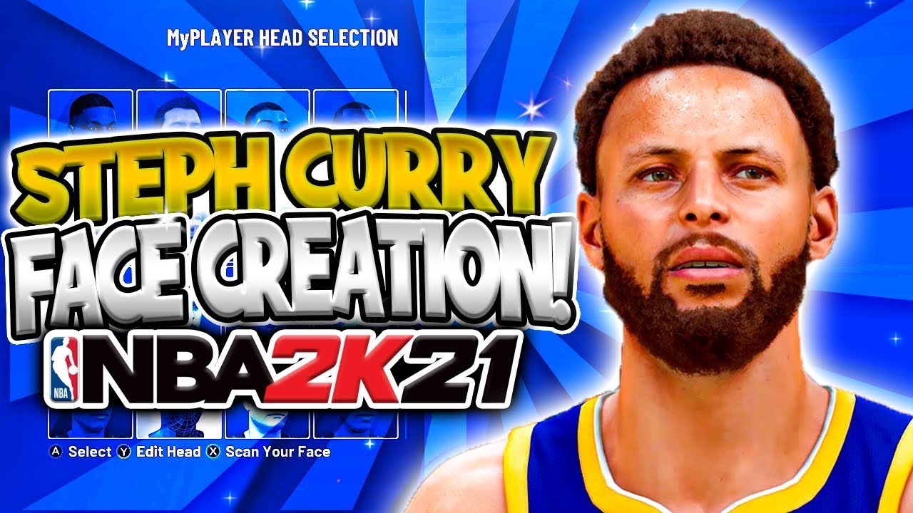 How to make Steph Curry face creation NBA 2K 20 - YouTube