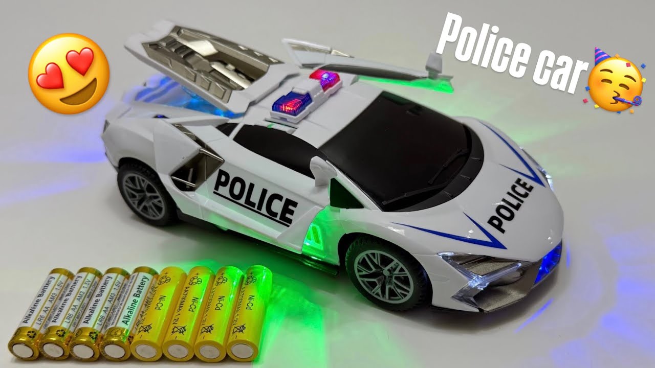 Unboxing RC deformed police car, stunt shark RC model car, Electric ...