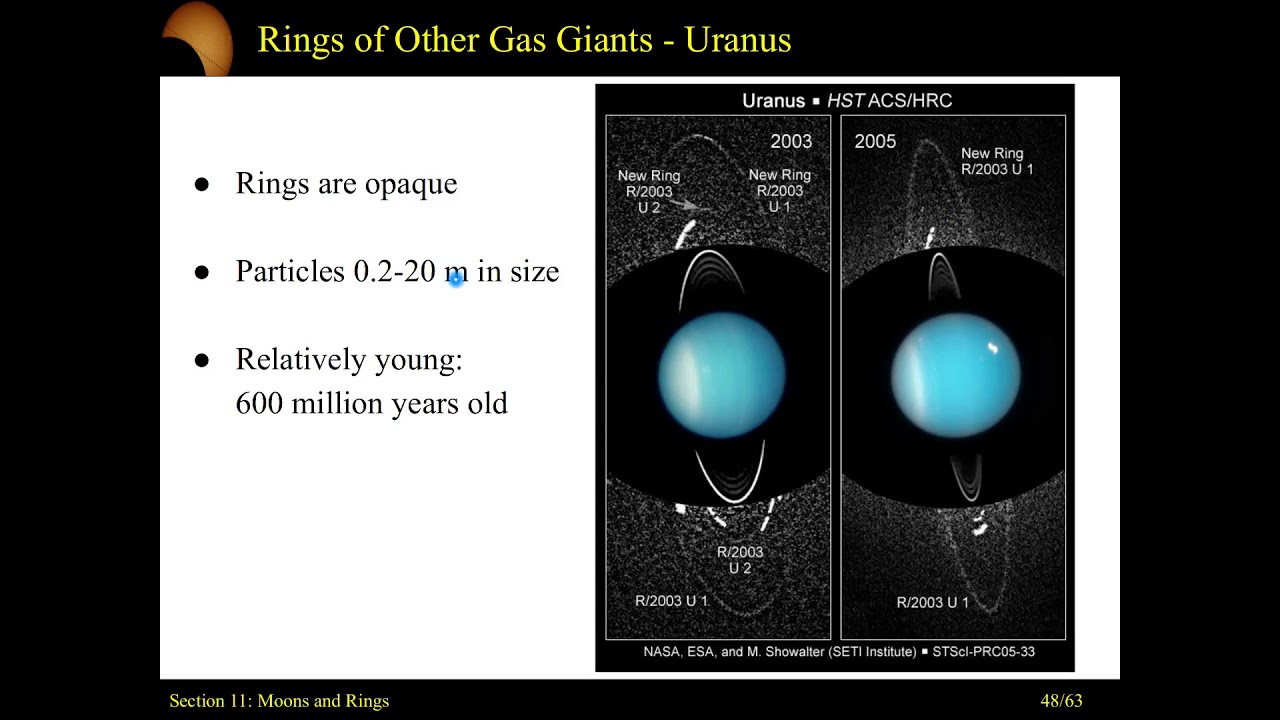 11 Moons and Rings Part 4 Diffuse and Calc. Mass of Rings - YouTube