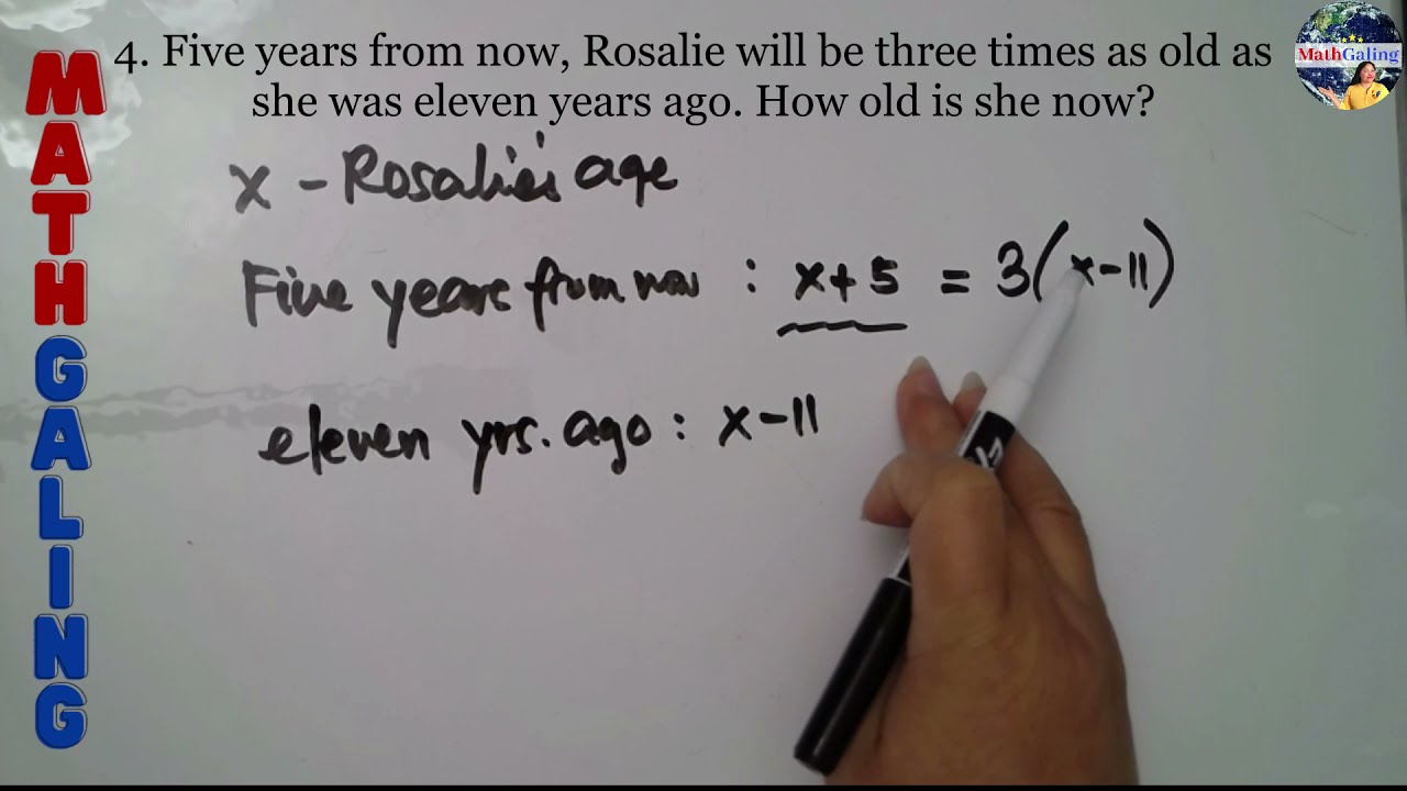 TAGALOG MATH Age Word Problems Algebra MathGaling Tagalog Tutorial TAGALOG MATH Age Word Problems Algebra MathGaling Tagalog Tutorial