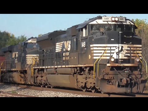 NS 1149 Leads a Coal Train through Tolono, IL - YouTube