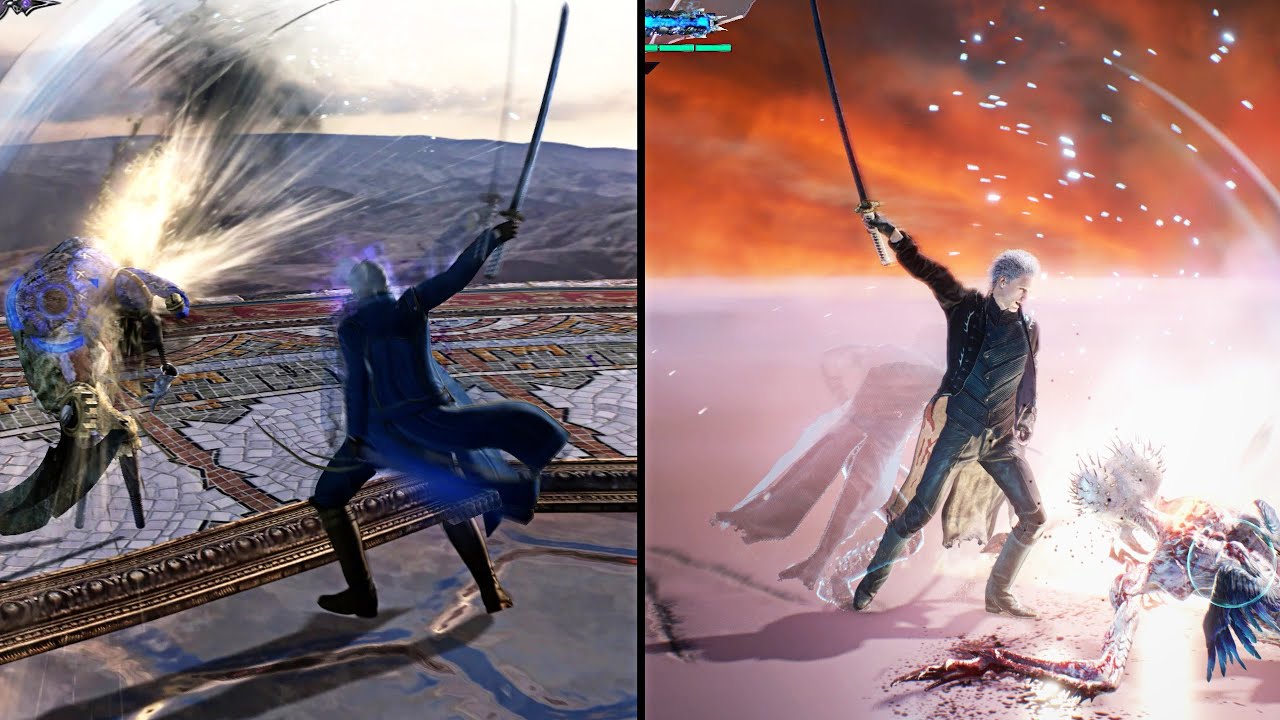 Devil May Cry 5 Vs Devil May Cry 4 Vergil | Combos Comparison - YouTube