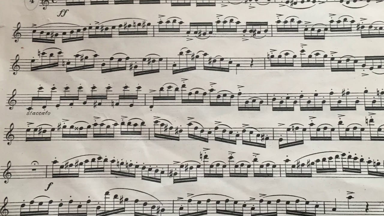 2018-2019 TMEA Saxophone Etude #1 (Ferling 4) - With notes - YouTube