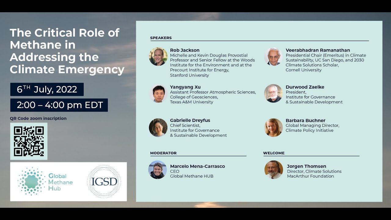 Webinar The Critical Role of Methane in Addressing the Climate ...