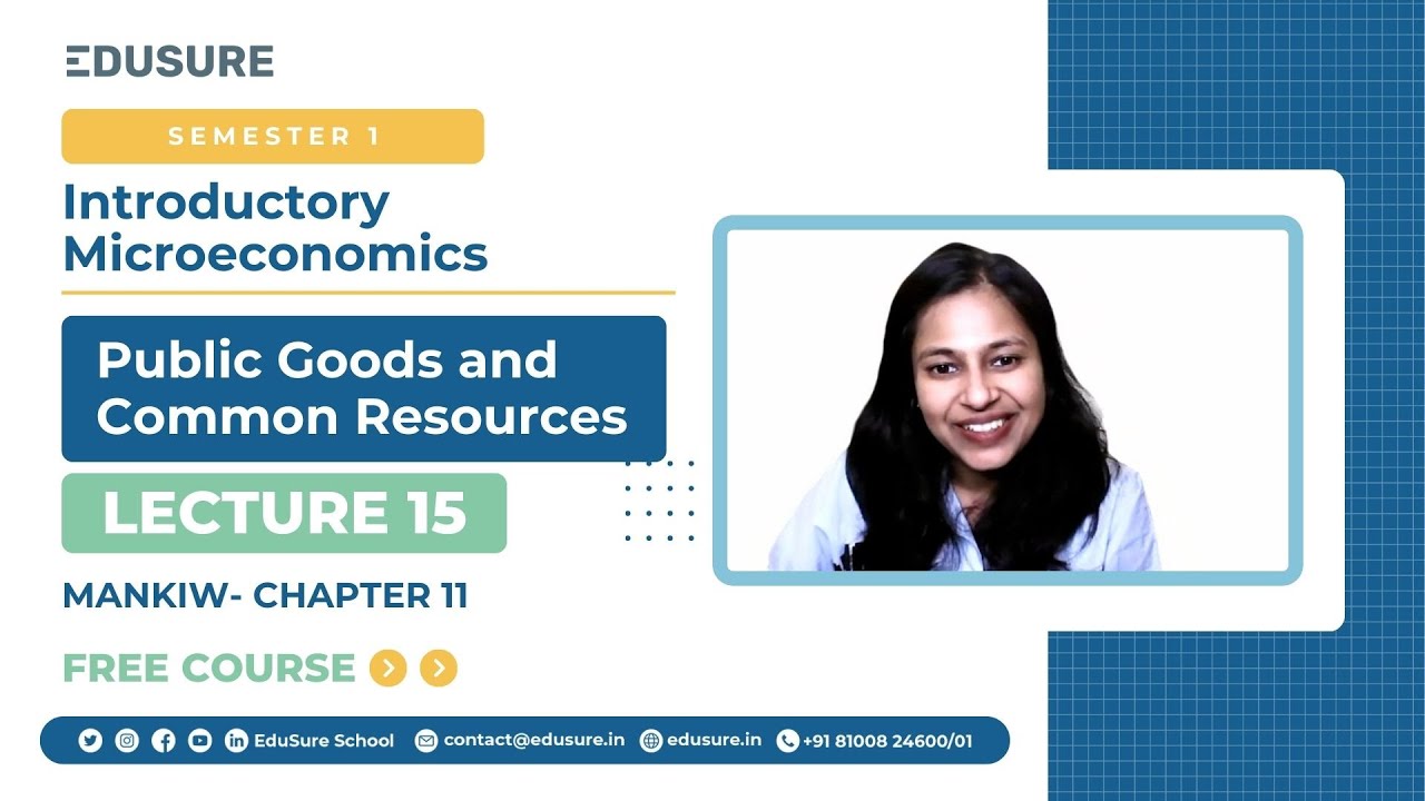 Mankiw- Chapter 11 | Public Goods and Common Resources | Lec No.15 ...