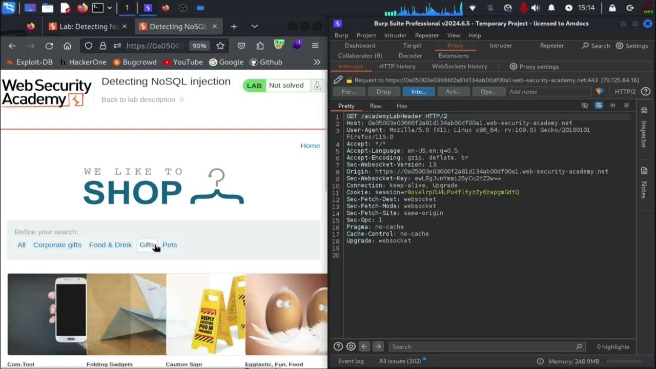 Detecting NoSQL Injection | Web Security Academy | PortSwigger Labs | Owasp - YouTube
