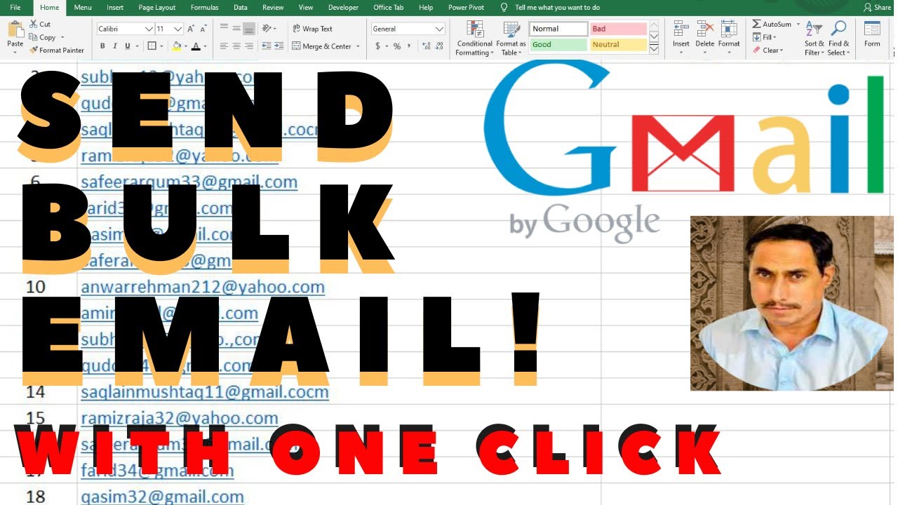 How to Automatically Send Build Email with one click in Excel - YouTube